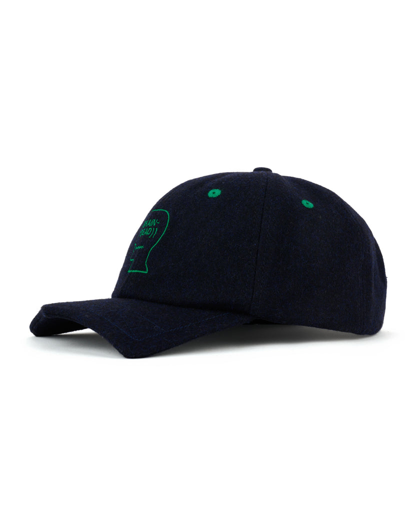 Batwing Logohead Flannel Hat - Navy – Brain Dead