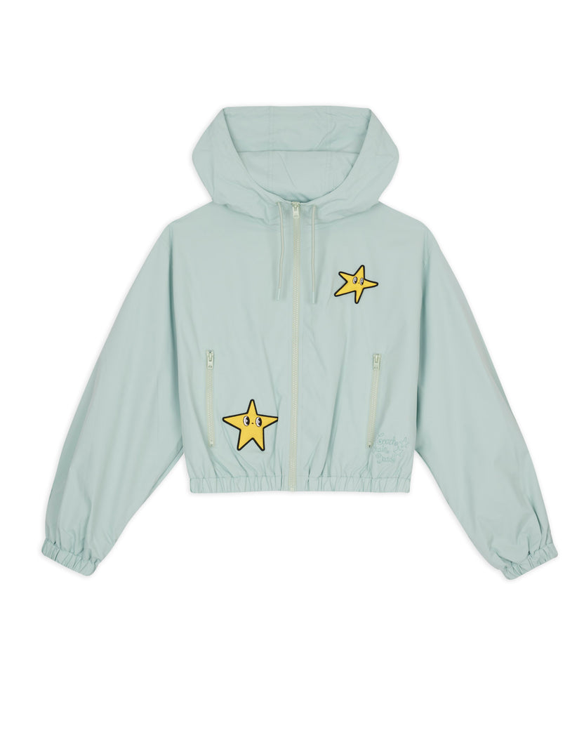 Brain Dead x Coach Cropped Star Windbreaker - Light Green