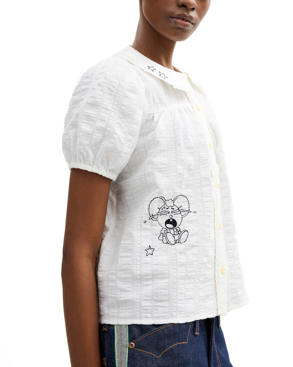 Brain Dead x Coach Embroidered Button Down Blouse - White