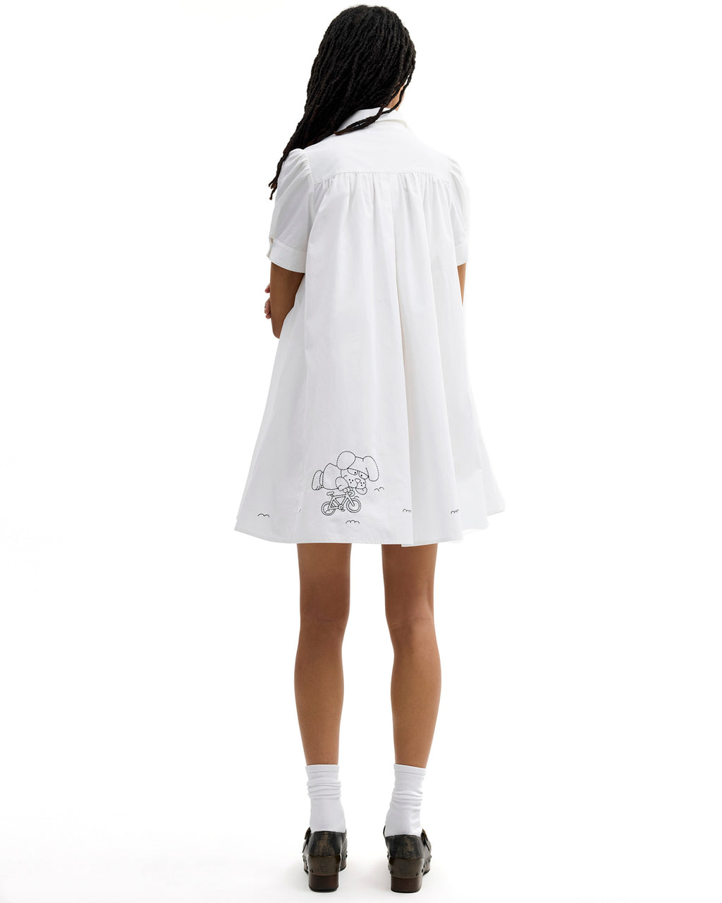 Brain Dead x Coach Embroidered Shirt Dress - White