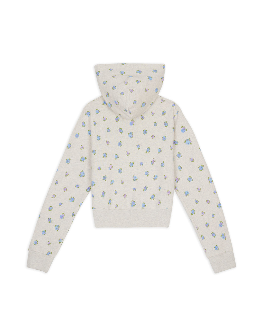 Brain Dead x Coach Shrunken Floral Print Hoodie - Heather Grey