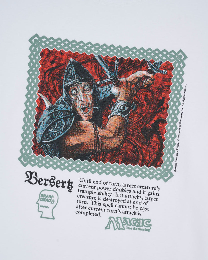 Brain Dead x Magic The Gathering Berserk T-Shirt - White