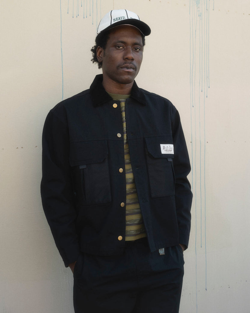 Cropped Chore Jacket - Black – Brain Dead