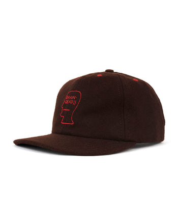 Flannel Classic Logohead 6 Panel Hat - Brown – Brain Dead