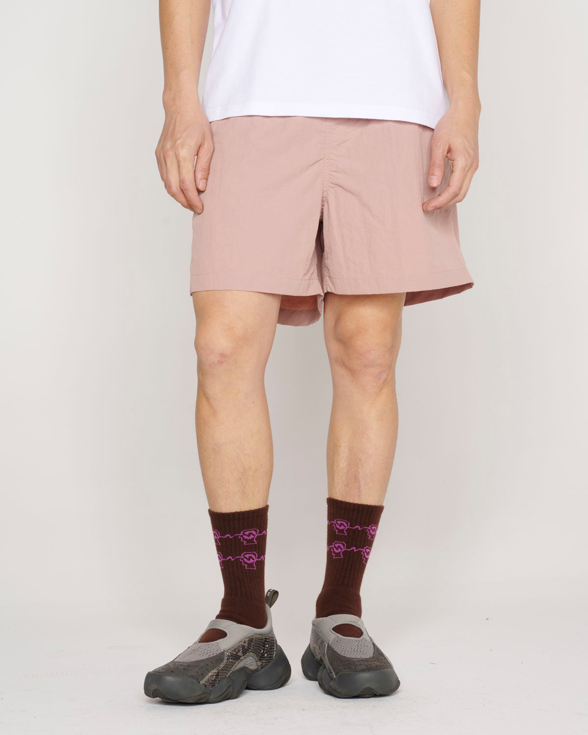 Nylon Climber Short - Mauve – Brain Dead